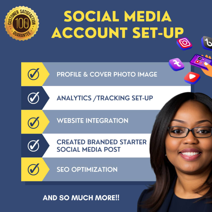 Create And Set Up All Social Media Accounts With Pages For Your