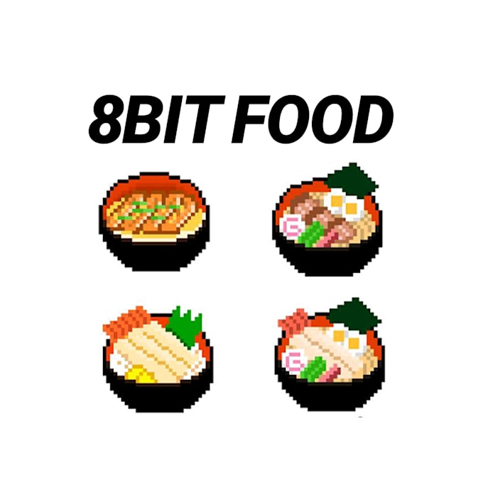Draw food in 8bit style for you by Pacificswallow | Fiverr