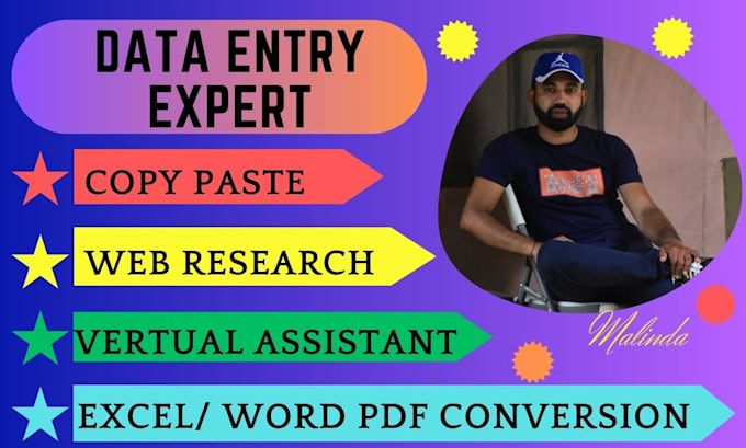 Do perfect data entry, web research and copy paste by Malinda80 | Fiverr