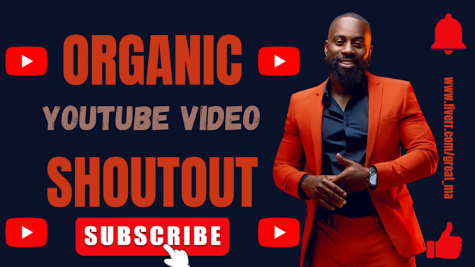 Do superfast organic youtube video viral shoutout to gain subscribers, views by Great_ma | Fiverr