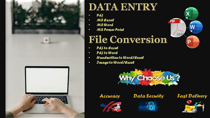 Do efficient data entry and file conversion to optimize your workflow by Fahadraza110 | Fiverr