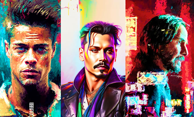 Draw a digital acrylic portrait by Muhmag | Fiverr