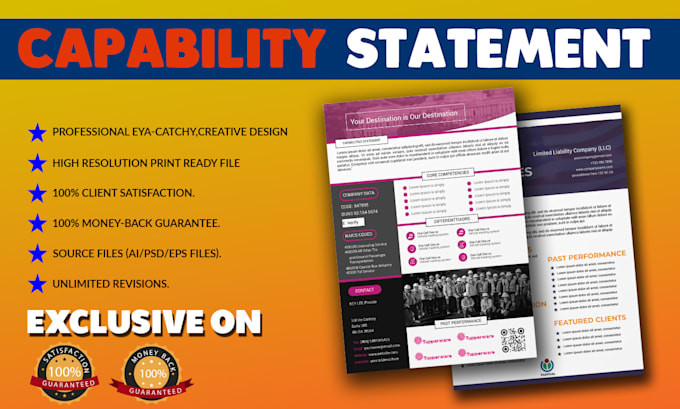 Design a professional and effective capability statement with flyer by ...