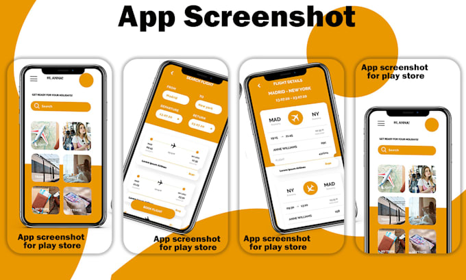 Design attractive app screenshots for play store and app store by ...