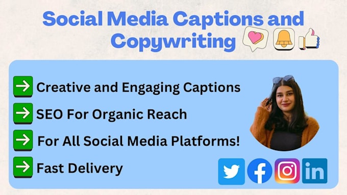 Write engaging instagram and social media captions for you by ... Write engaging instagram and social media captions for you by ...
