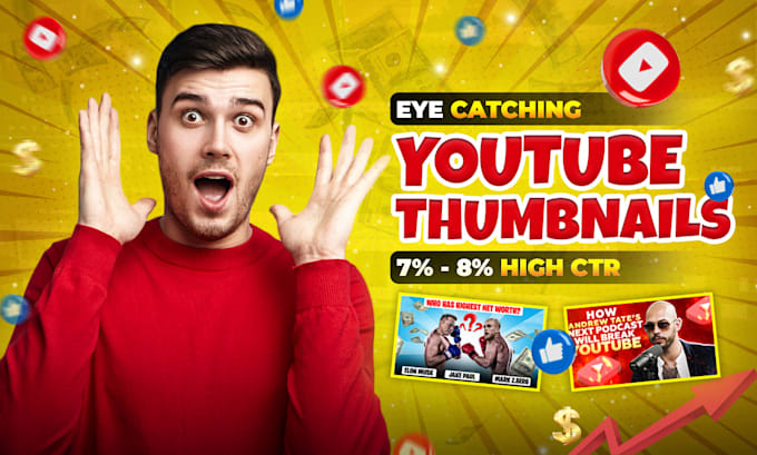 Create visually appealing youtube thumbnail design in 24 hours by ...