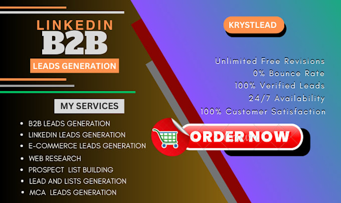 Do b2b , linkedin leads generation by Krystlead | Fiverr