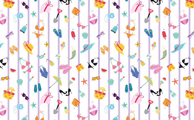 Design or recreate beautiful seamless vector textile surface pattern by ...