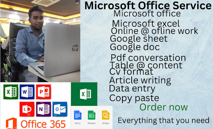 Create microsoft office 360,google doc,sheet work by Norukha | Fiverr