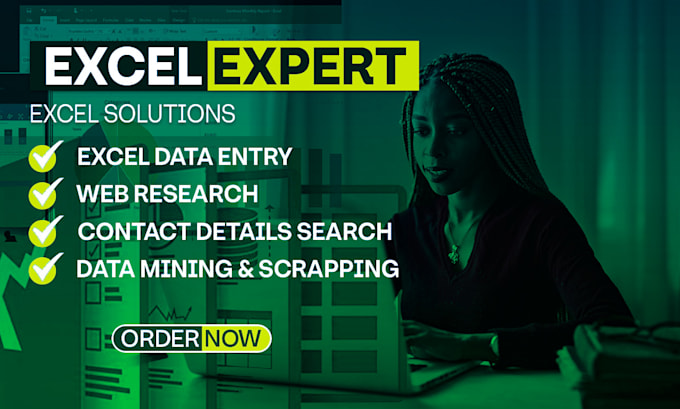 Do excel formulas, typing , data sheets and database by Chemutaingetich | Fiverr