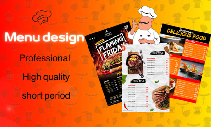 Make an attractive and professional menu by Hachimi_bz | Fiverr