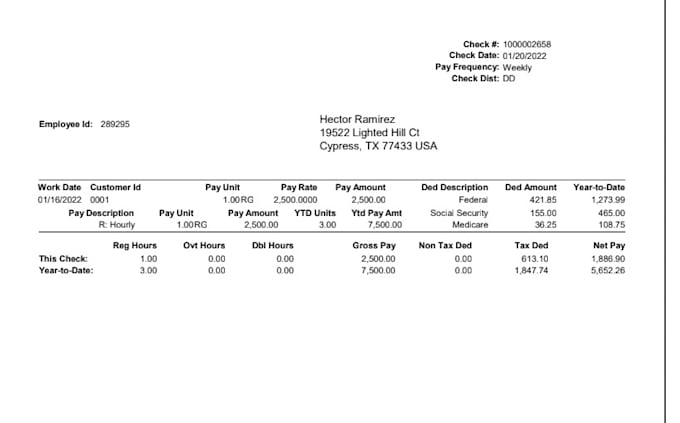 Make work and employment checkstubs and paystubs by Texastiburon | Fiverr