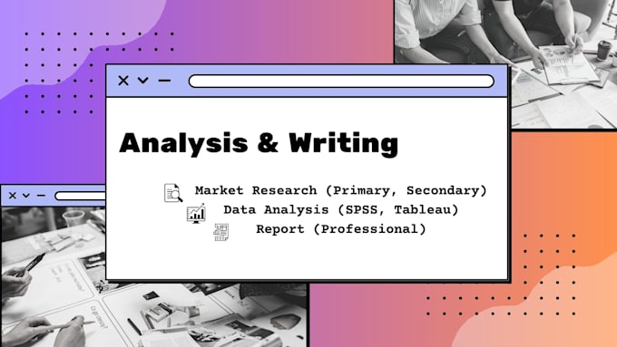 Do report and assignments related to market research, data, project by ...