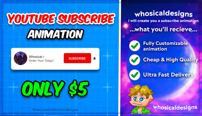 Create you a personalised youtube subscribe alert by Whosicaldesigns ...