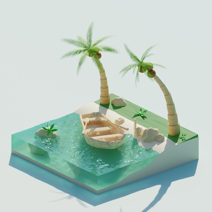 Create a 3d room, scene, props in blender by Pakamaka | Fiverr