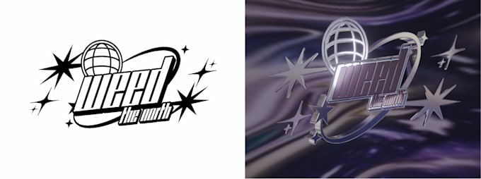 Create y2k 3d and 2d logo designs for your brand by Itsdjaber | Fiverr