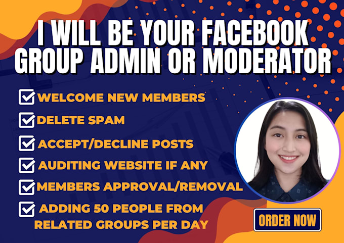 Be your facebook group admin or moderator by Harrabels | Fiverr
