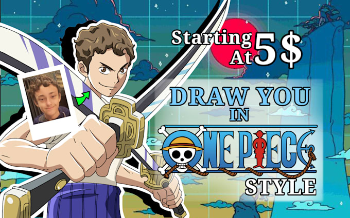 Draw one piece anime style for you by Radit05 | Fiverr