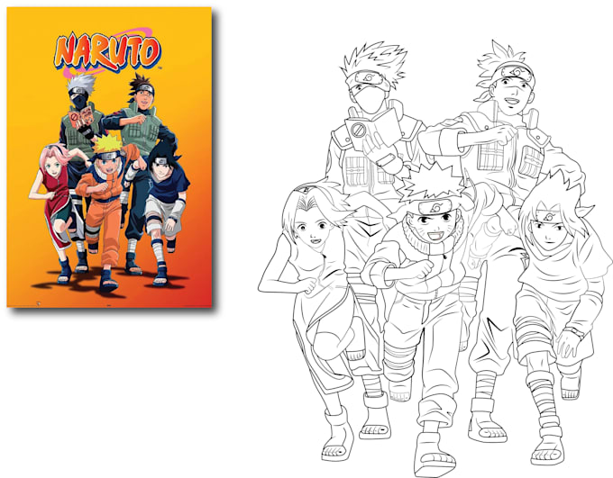 Draw your beloved anime characters into mesmerizing line art by Omarofs ...