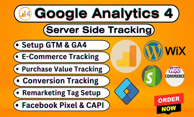 Setup google analytics 4, ga4 server side tracking, ecommerce tracking ...