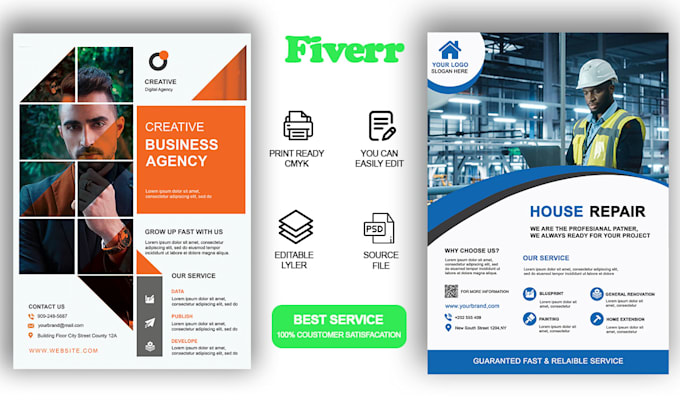 Do design innovational vocation flyer and marketing material in a short ...