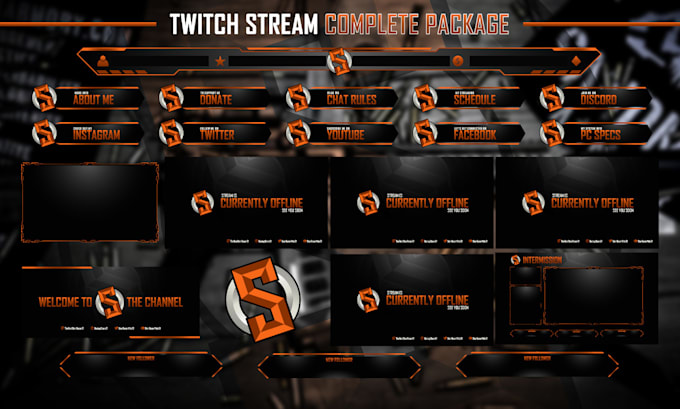 Do best twitch overlay, animated twitch overlay, logo, animated stream ...