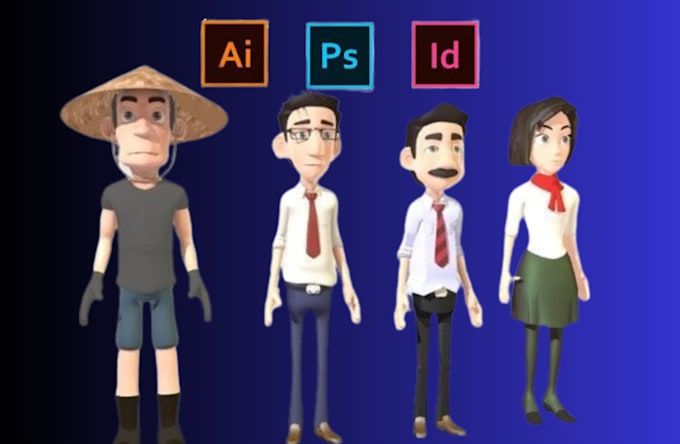 Design and create adobe puppet character animator, modeling and rigging in adobe by ...