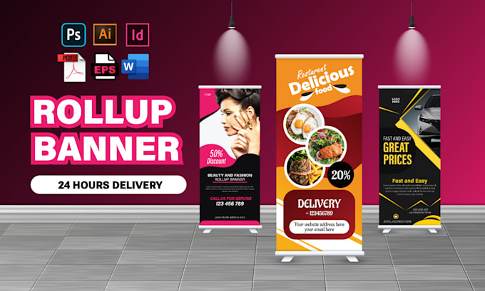 Design roll up, pull up, retractable, print banner for your event by ...