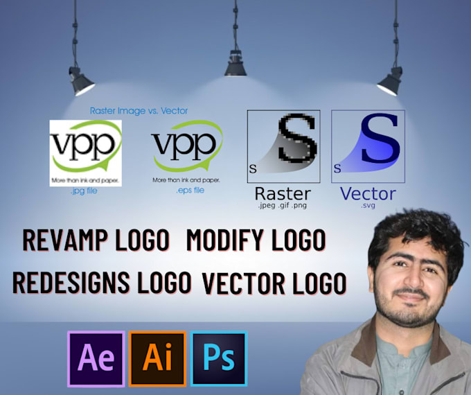 Revamp, update, remake, modify and convert logo into vector by ...