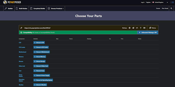 Make you a pc parts list to your budget and or spec by Cjdes1gns | Fiverr