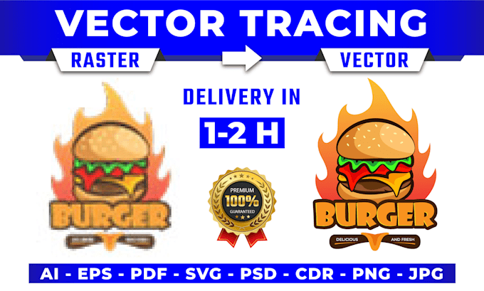 Do vector tracing high quality, image or logo vectorize by Adamrizki67 | Fiverr