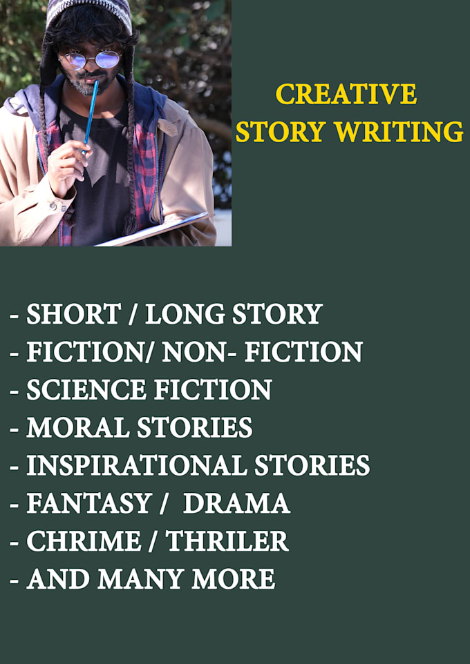 Write story amazing fiction nonfiction character based stories by ...
