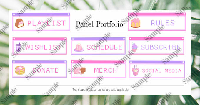 Create custom panels for twitch bio or vtubers by Demiiangel | Fiverr