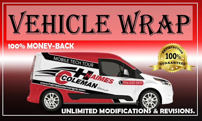 Do creative awesome eye catching stunning car wrap vehicle wrap by Selflover893 | Fiverr