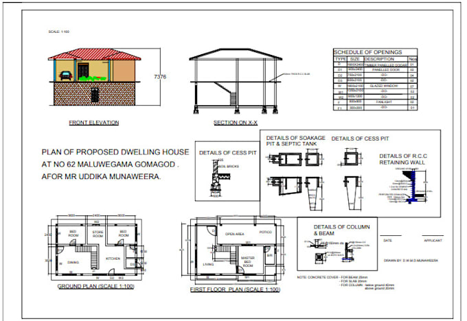 Draw your civil and mechanical 2d drawings by Danushi94 | Fiverr