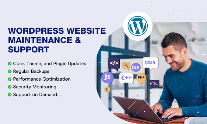 Provide monthly wordpress website maintenance and support services by Pixlogix | Fiverr