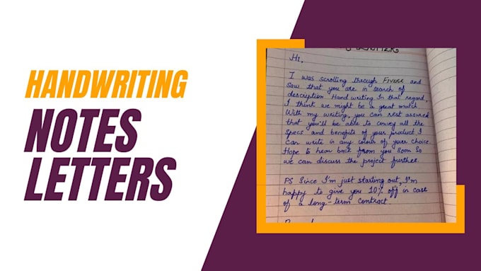 Handwriting notes and letters by Ali_hamza1638 | Fiverr