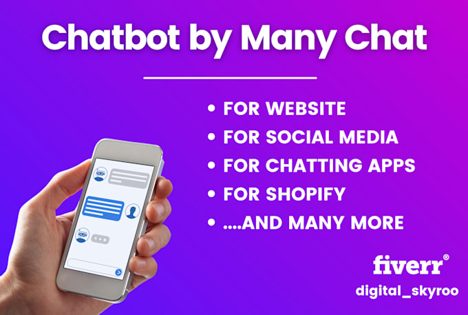Create an automated chatbot with many chat by Digital_skyroo | Fiverr