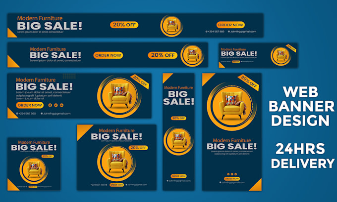 Develop web banners, google ads, website banners, and display ads by Ks ...