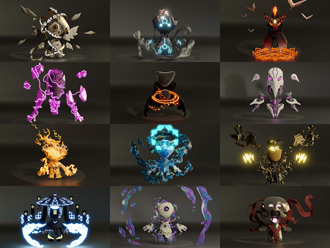 Create 3d nft artwork collection by Emulization | Fiverr