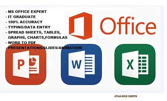 Do any type of work on ms word, excel, powerpoint accurately by Valdez ...