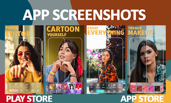 Screenshots design for play store and app store by Amarjaleel01 | Fiverr