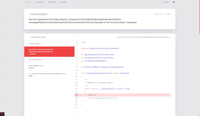 Fix a small bug with your laravel application by Paulknisely | Fiverr Fix a small bug with your laravel application by Paulknisely | Fiverr