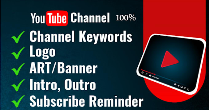 Create, setup youtube channel with logo, art, intro, outro by Fnsamaa ...