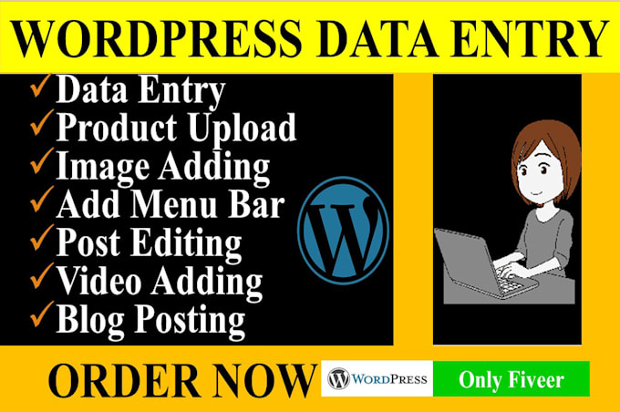 Do professional wordpress data entry by Moriomakter507 | Fiverr