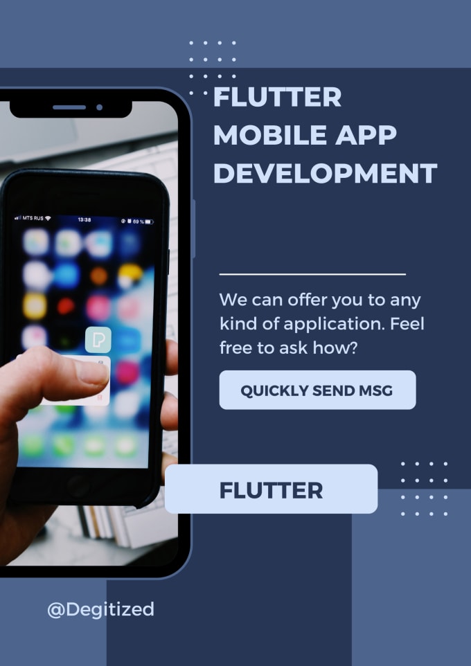 Develop mobile application with flutter by Degitized | Fiverr Develop mobile application with flutter by Degitized | Fiverr