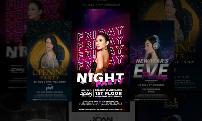 Design party and event posters by Phiubuddies | Fiverr
