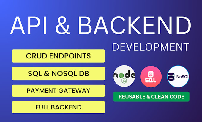 Develop your app backend and apis with nodejs by Sumanfiverr | Fiverr Develop your app backend and apis with nodejs by Sumanfiverr | Fiverr