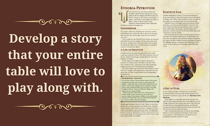 Write a captivating backstory for your rpg character or npc by ...