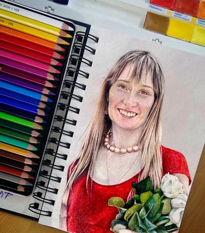 Draw custom handmade pencil portrait by Watercolorpa614 | Fiverr